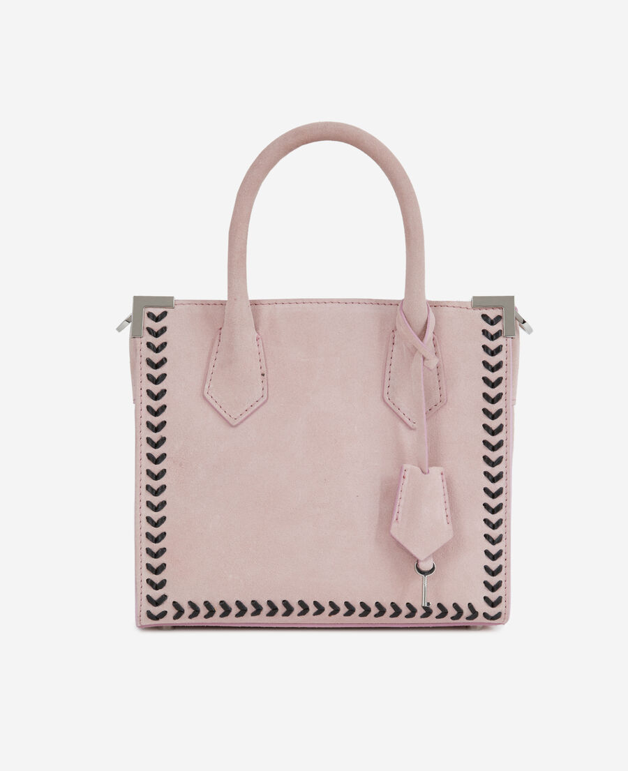 Medium Ming bag in pink leather | The Kooples