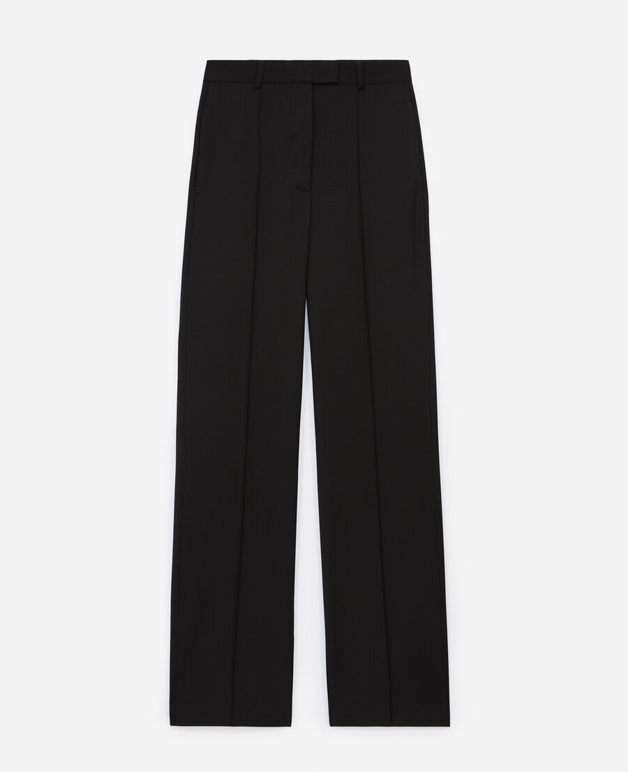 Flared suit black wool pants | The Kooples