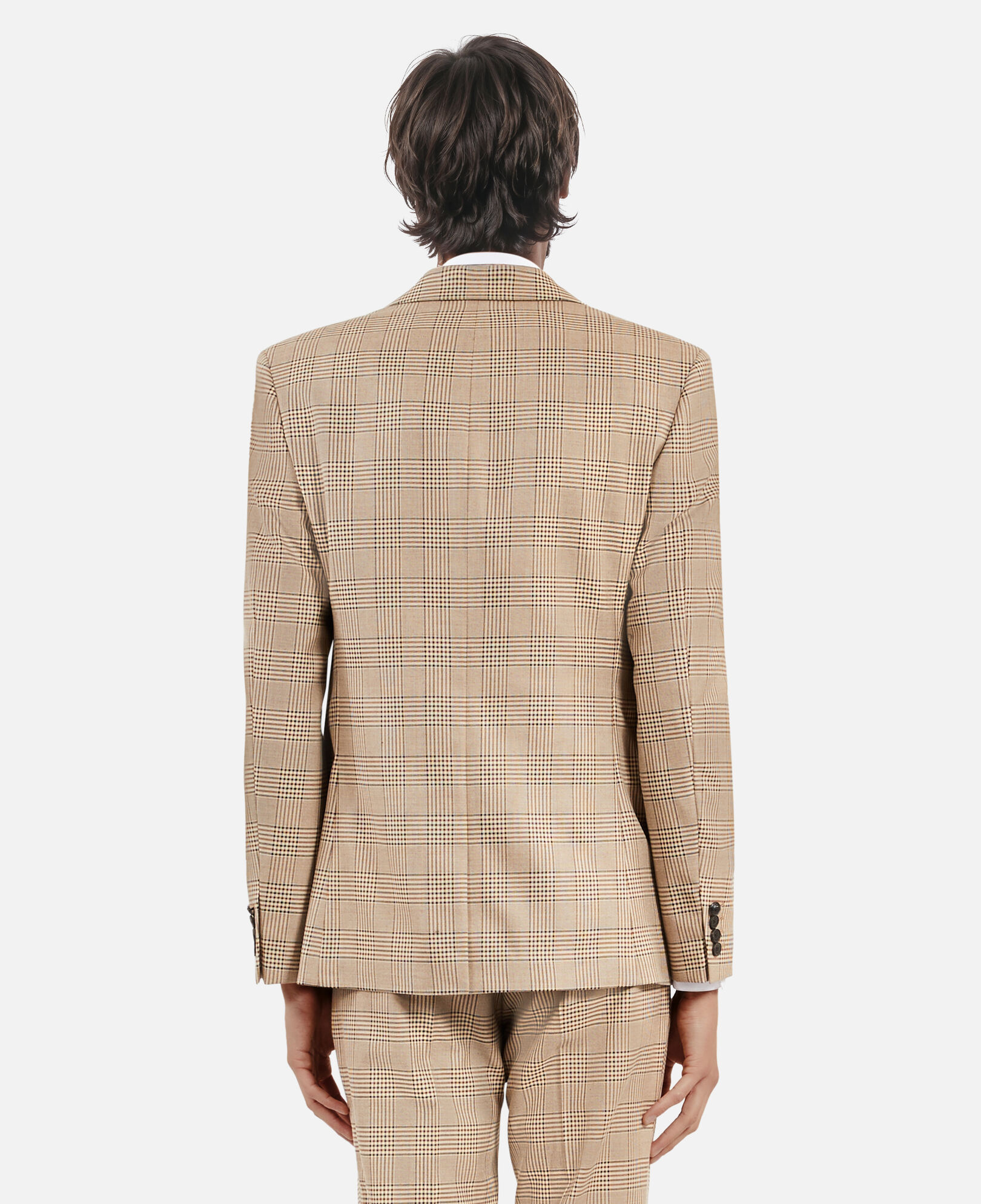 Veste de costume prince de Galles beige | The Kooples - France