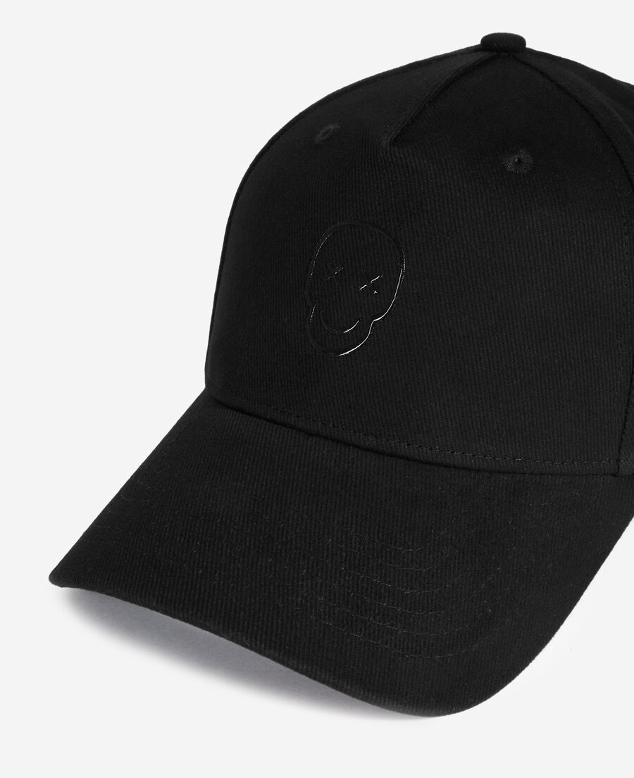 Black cotton cap