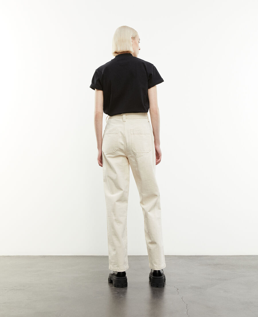 Ecru jeans with integrated belt | The Kooples