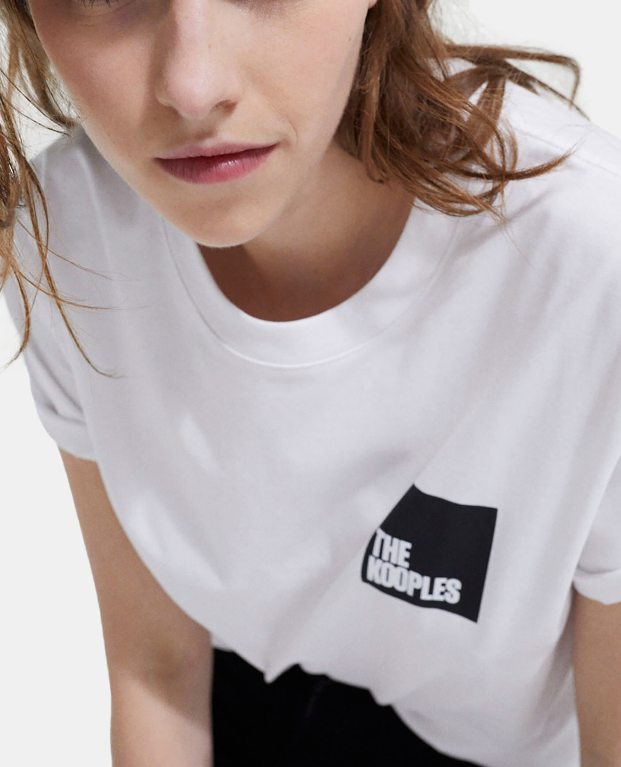 White T Shirt With The Kooples Logo The Kooples Canada