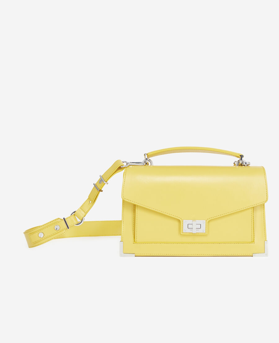 Medium Emily bag in pastel yellow leather | The Kooples
