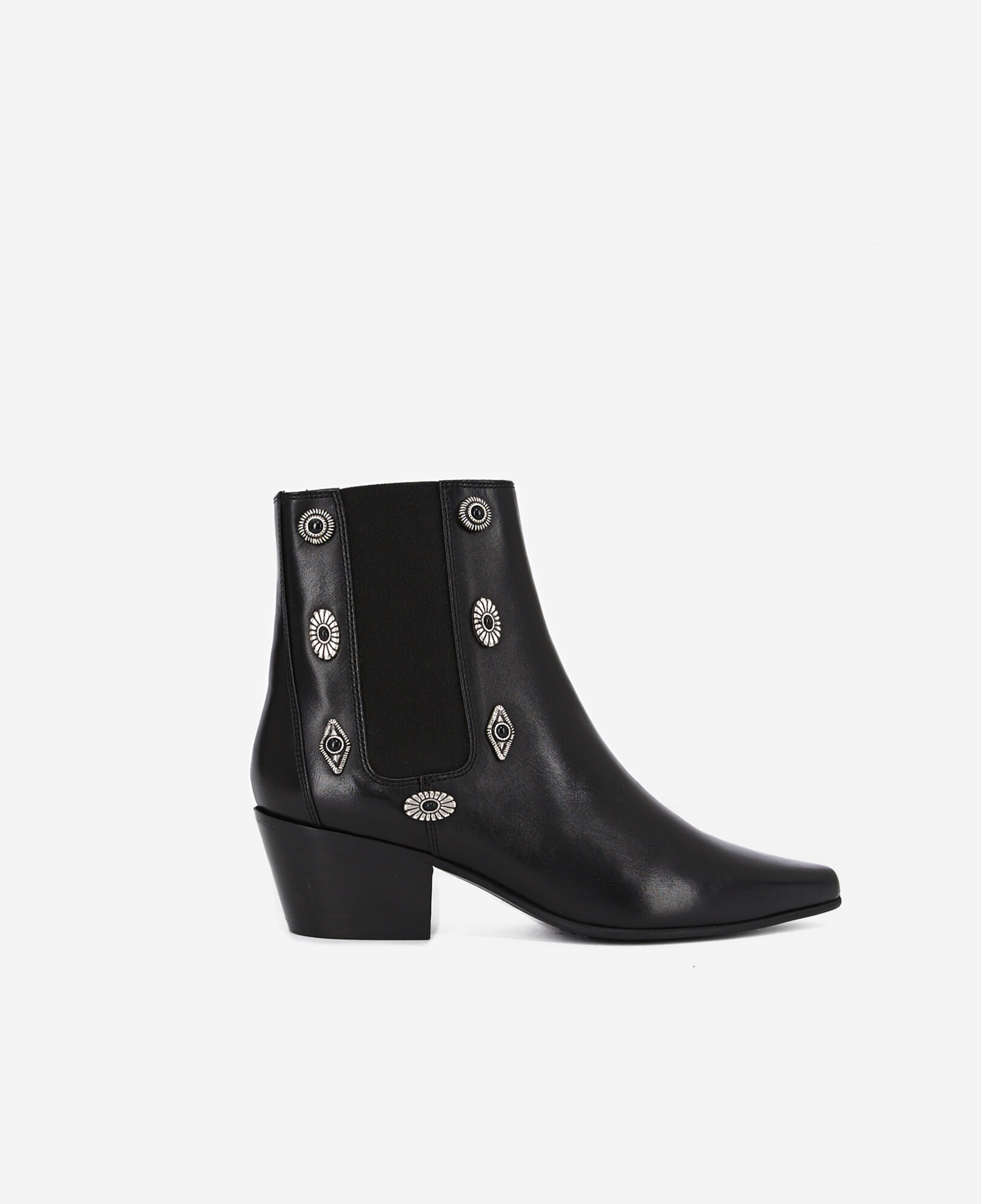 Bottines en cuir noires | The Kooples - France