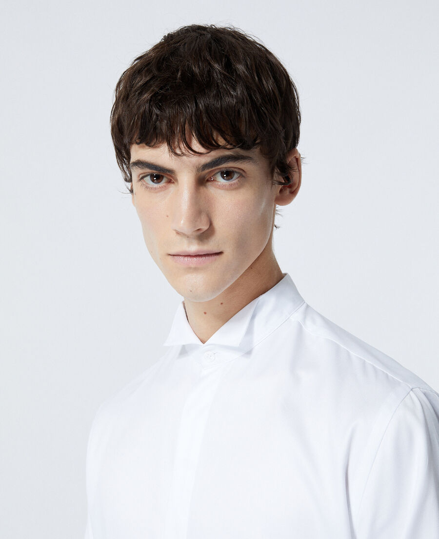 Chemise coton blanche à col cassé | The Kooples