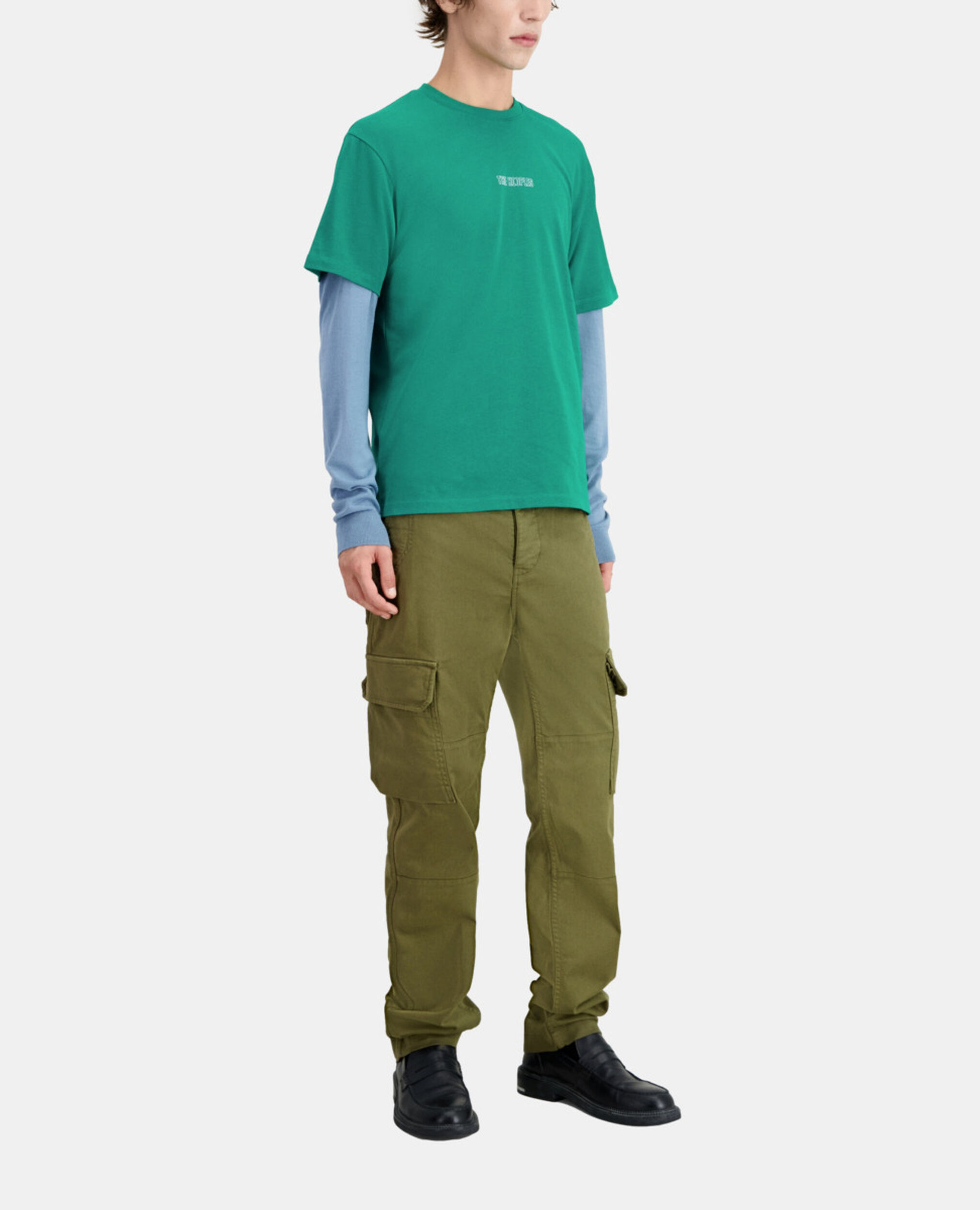 T-shirt Homme vert avec logo | The Kooples - France