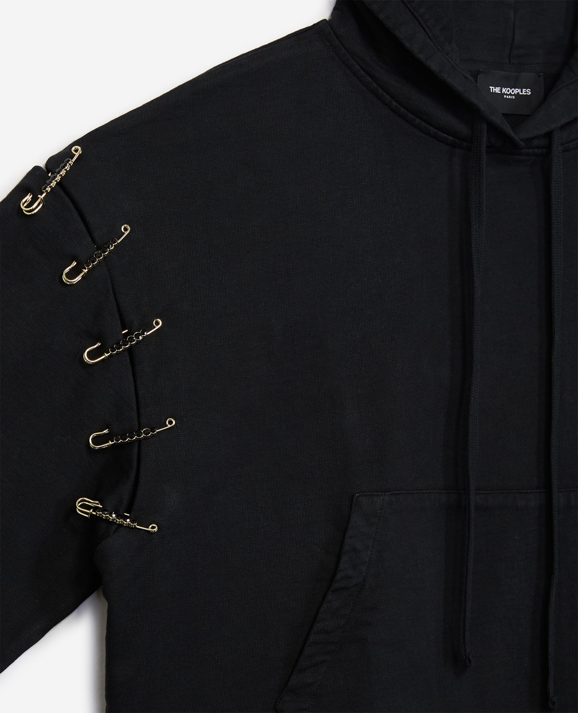 Black cotton hoodie | The Kooples Women