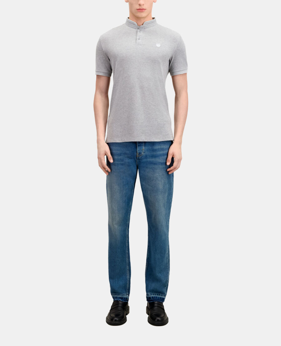 Camisa polo gris de algodón | The Kooples