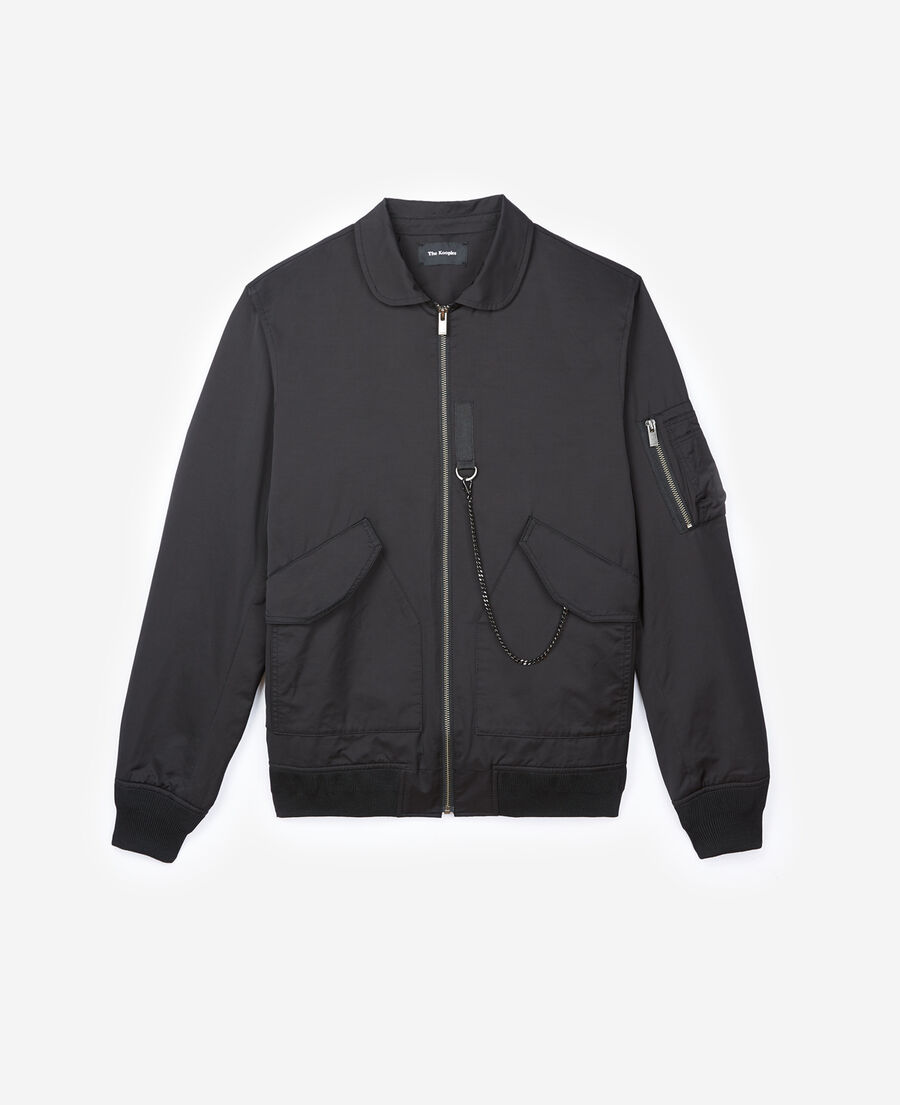 Black bomber jacket