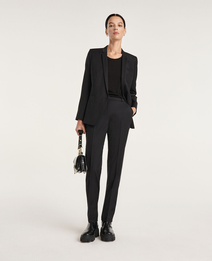 Formal black jacket in wool | The Kooples