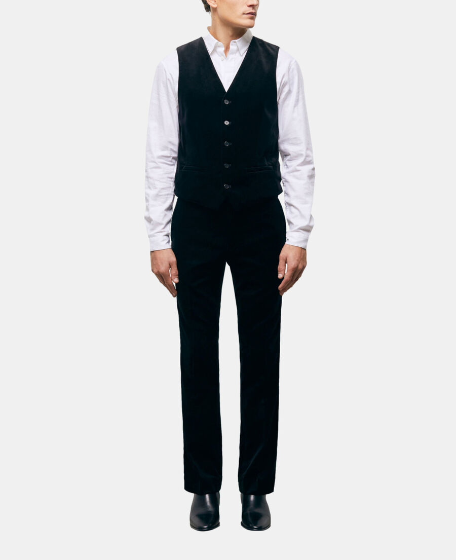 Black velvet suit vest | The Kooples - US