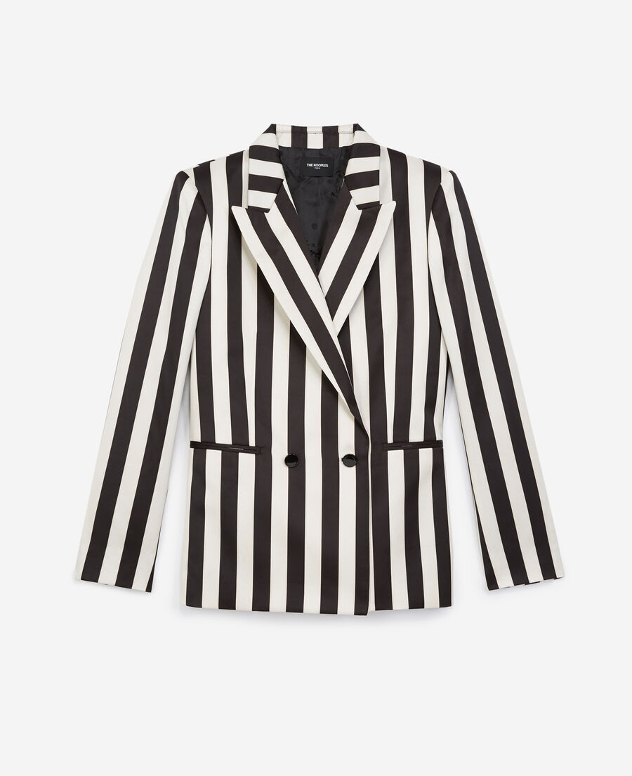 Satin jacket with black stripes | The Kooples