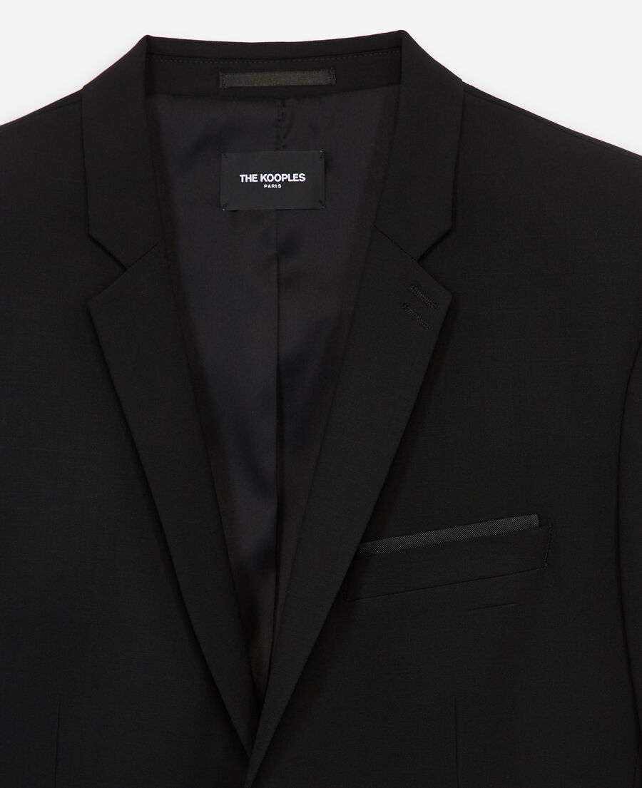 Formal black jacket in wool with chain | The Kooples