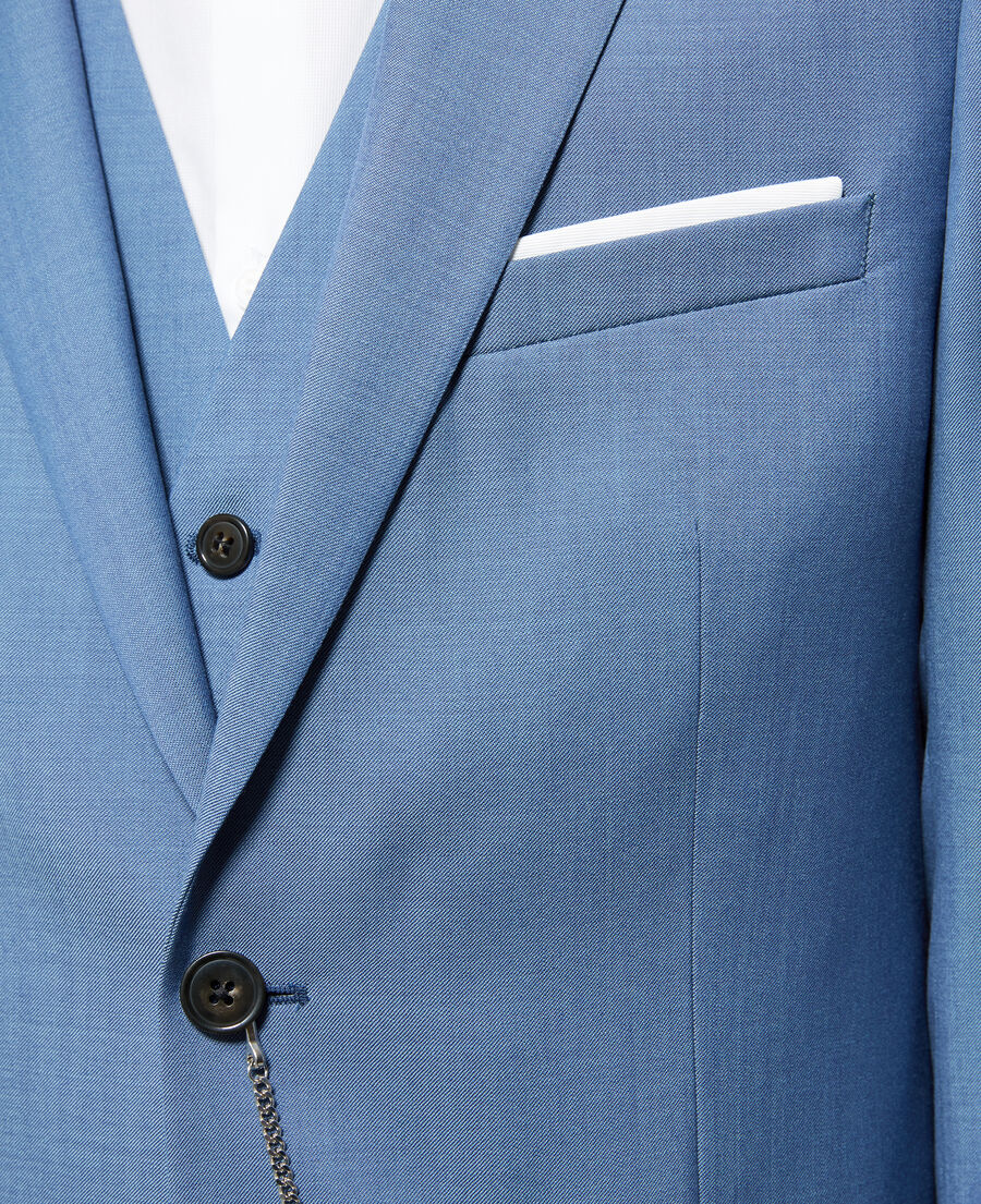 Fitted formal light blue jacket in wool | The Kooples