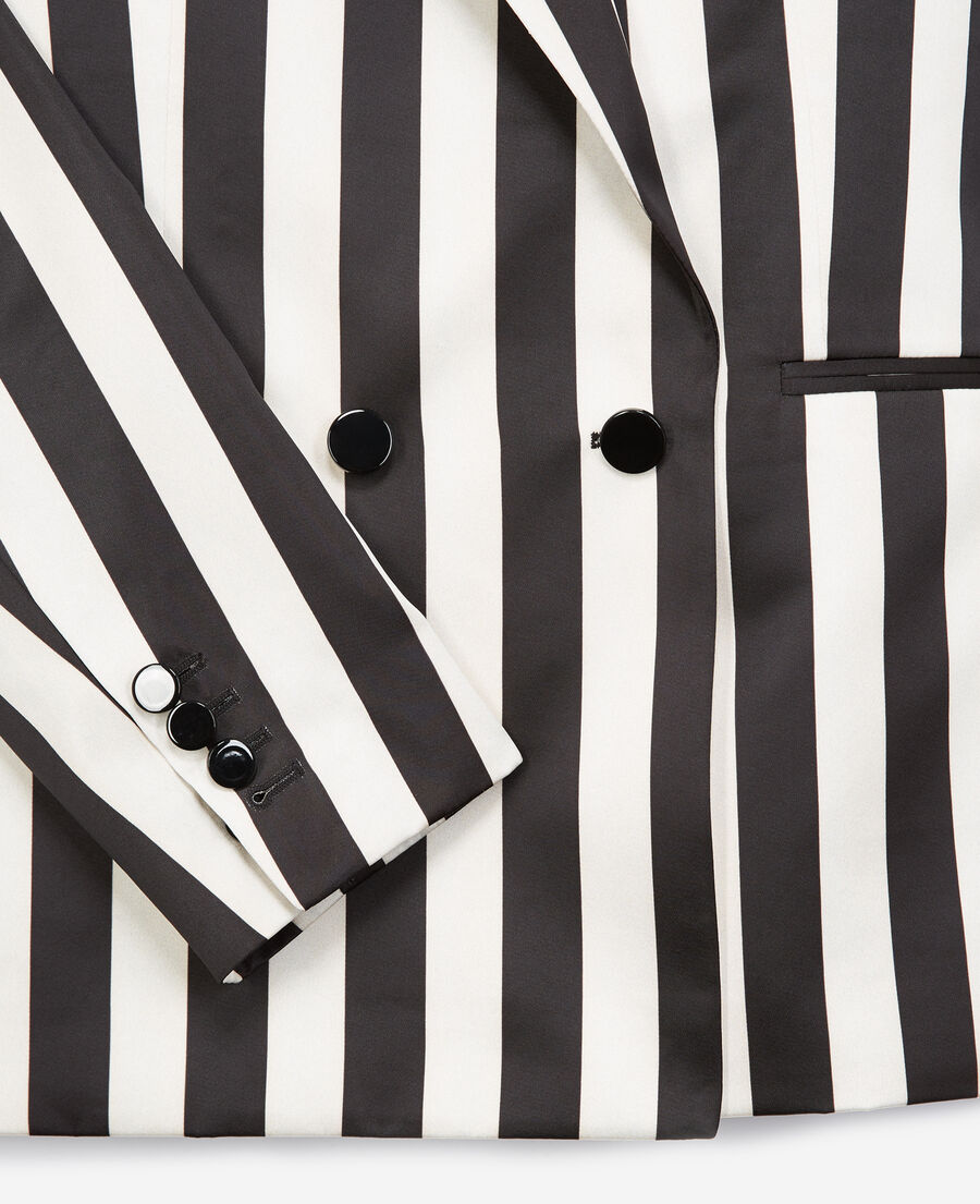 Satin jacket with black stripes | The Kooples