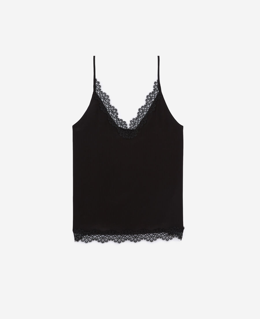 Caraco en dentelle noir | The Kooples