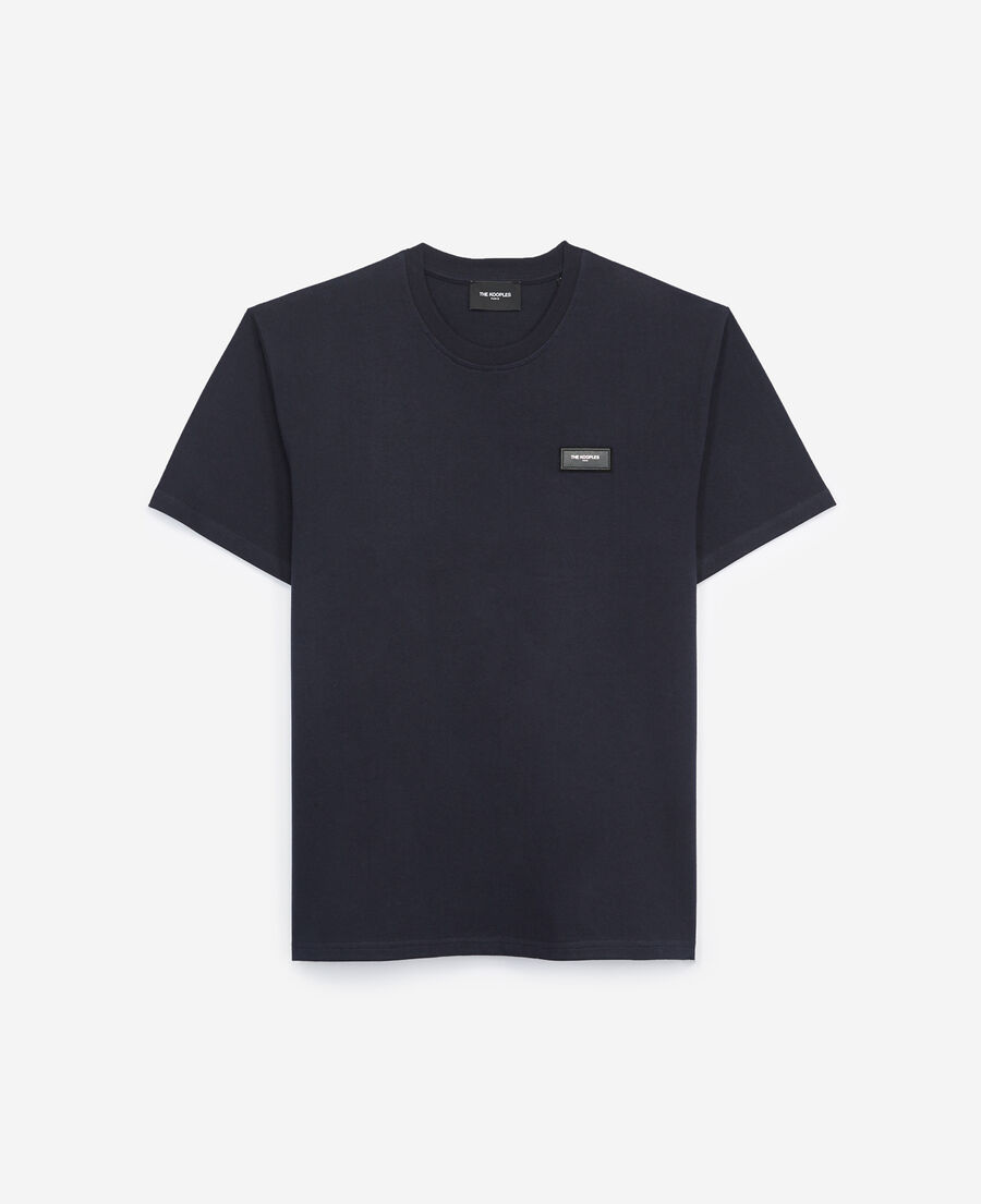 Midnight blue cotton T-shirt | The Kooples
