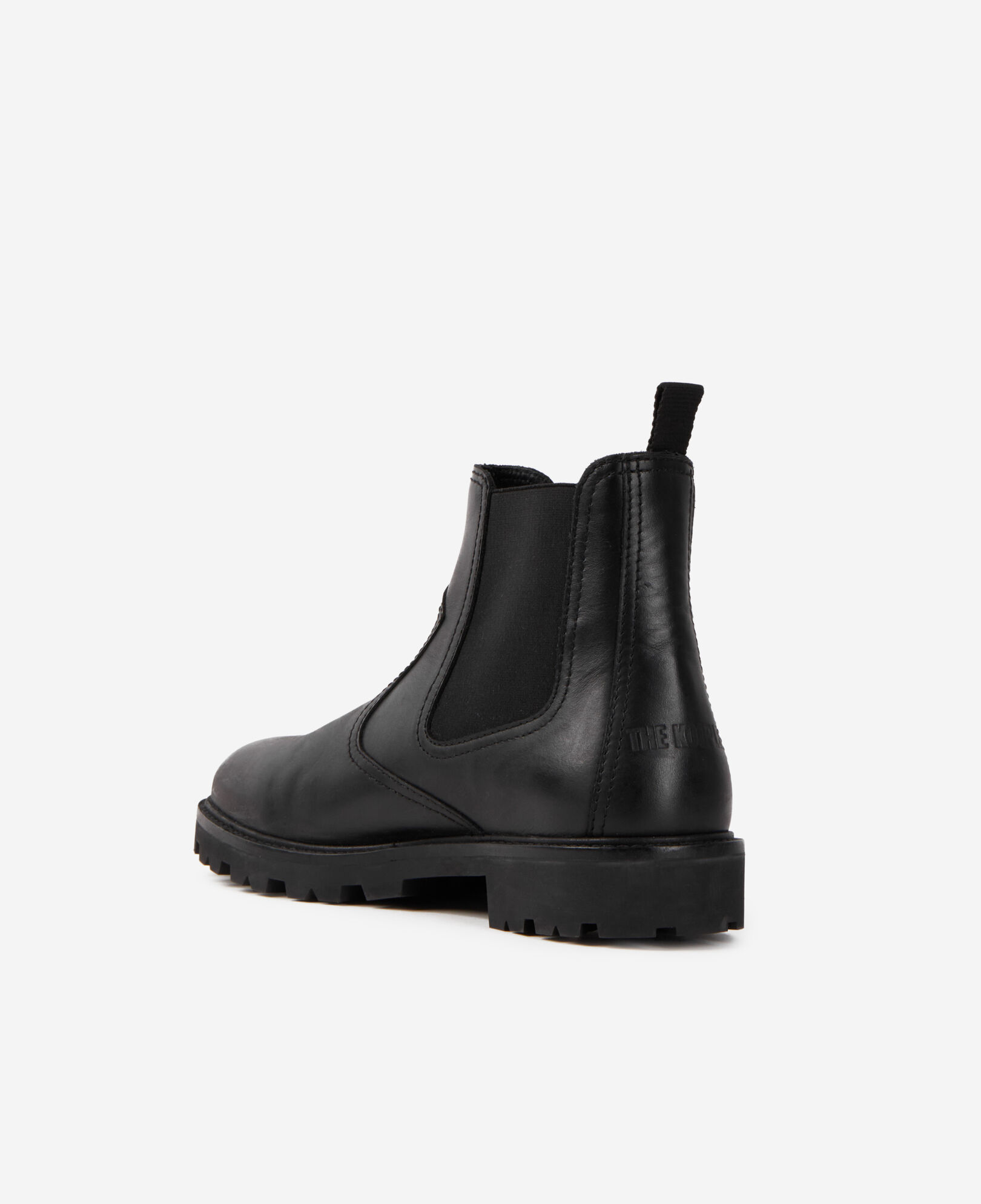 Bottines Chelsea en cuir noir | The Kooples