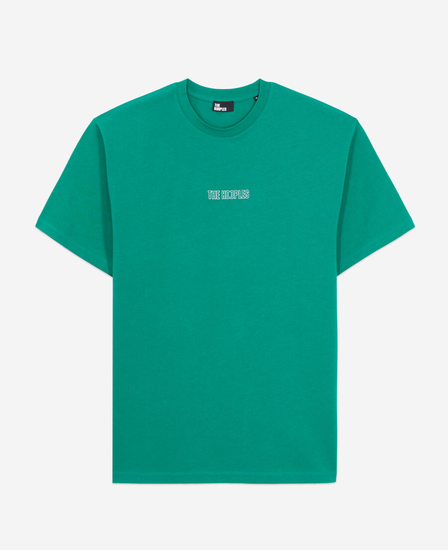 T-shirt Homme vert avec logo | The Kooples - France