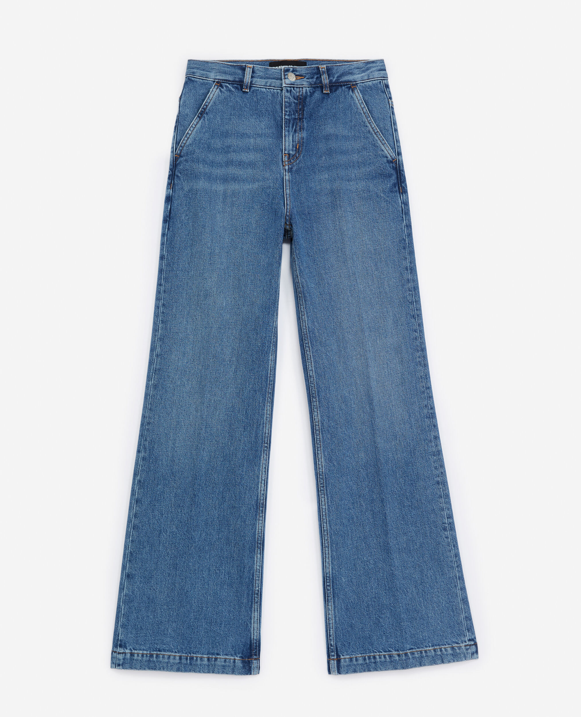 Light blue straight-cut jeans w/side pockets | The Kooples