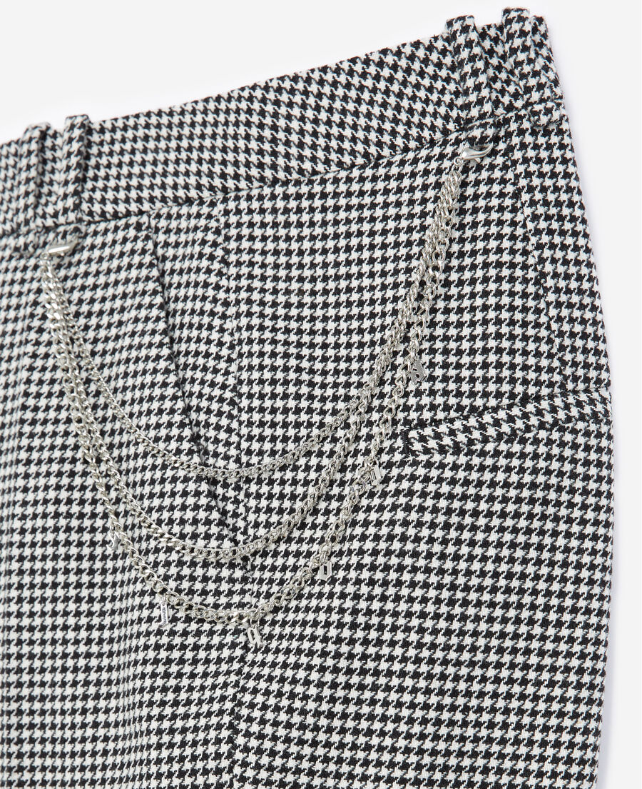 Pantalon droit motif pied de poule | The Kooples - France