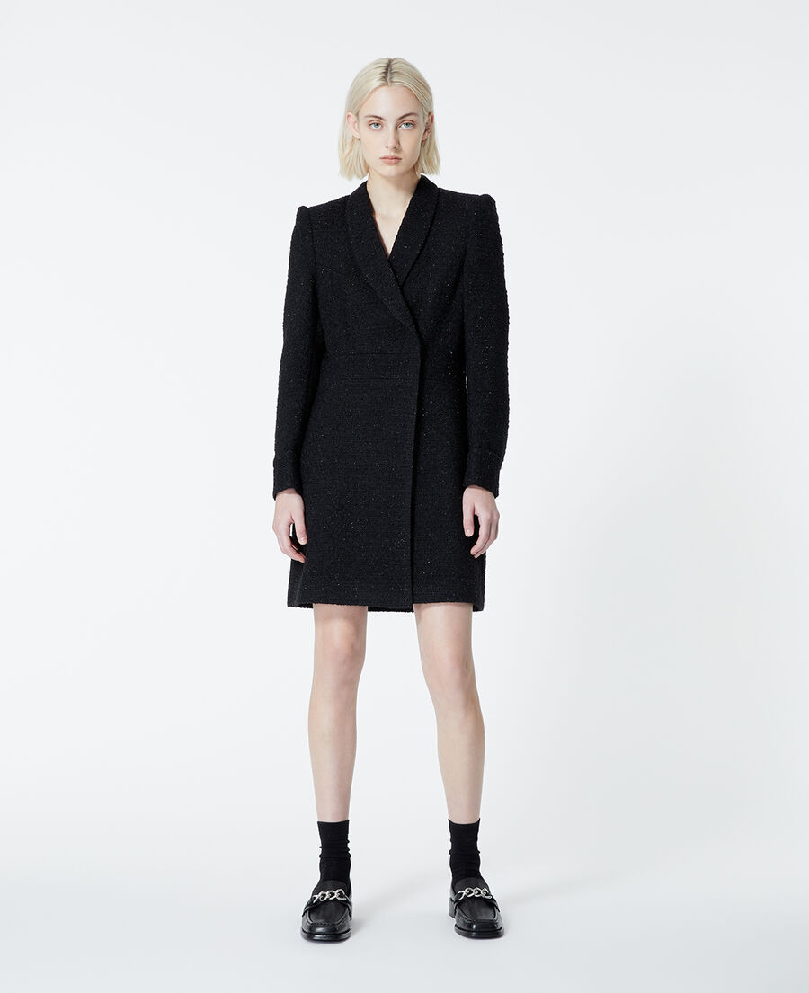 Black tweed jacket dress | The Kooples