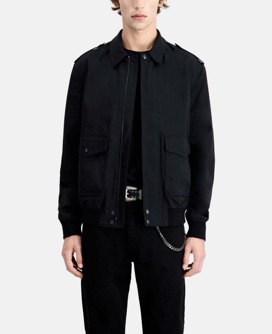 Black cotton jacket, this season's star piece! Discover our selection ...