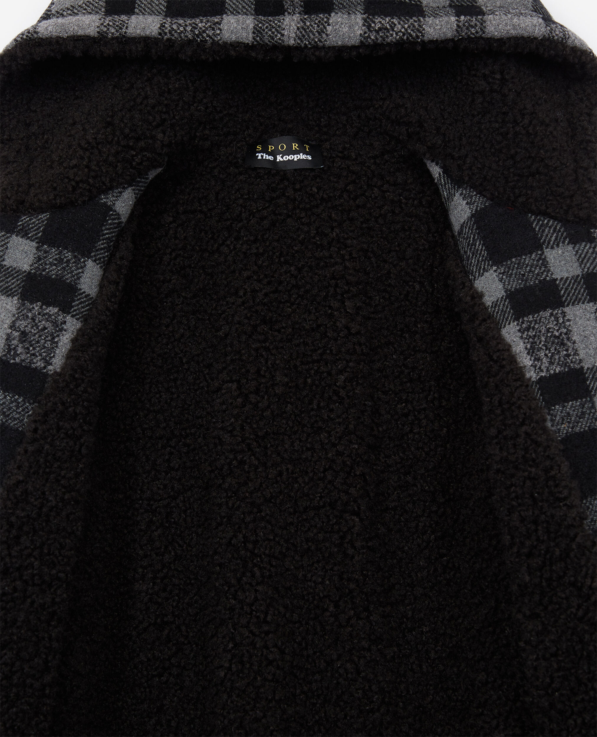 Wool black and grey check jacket