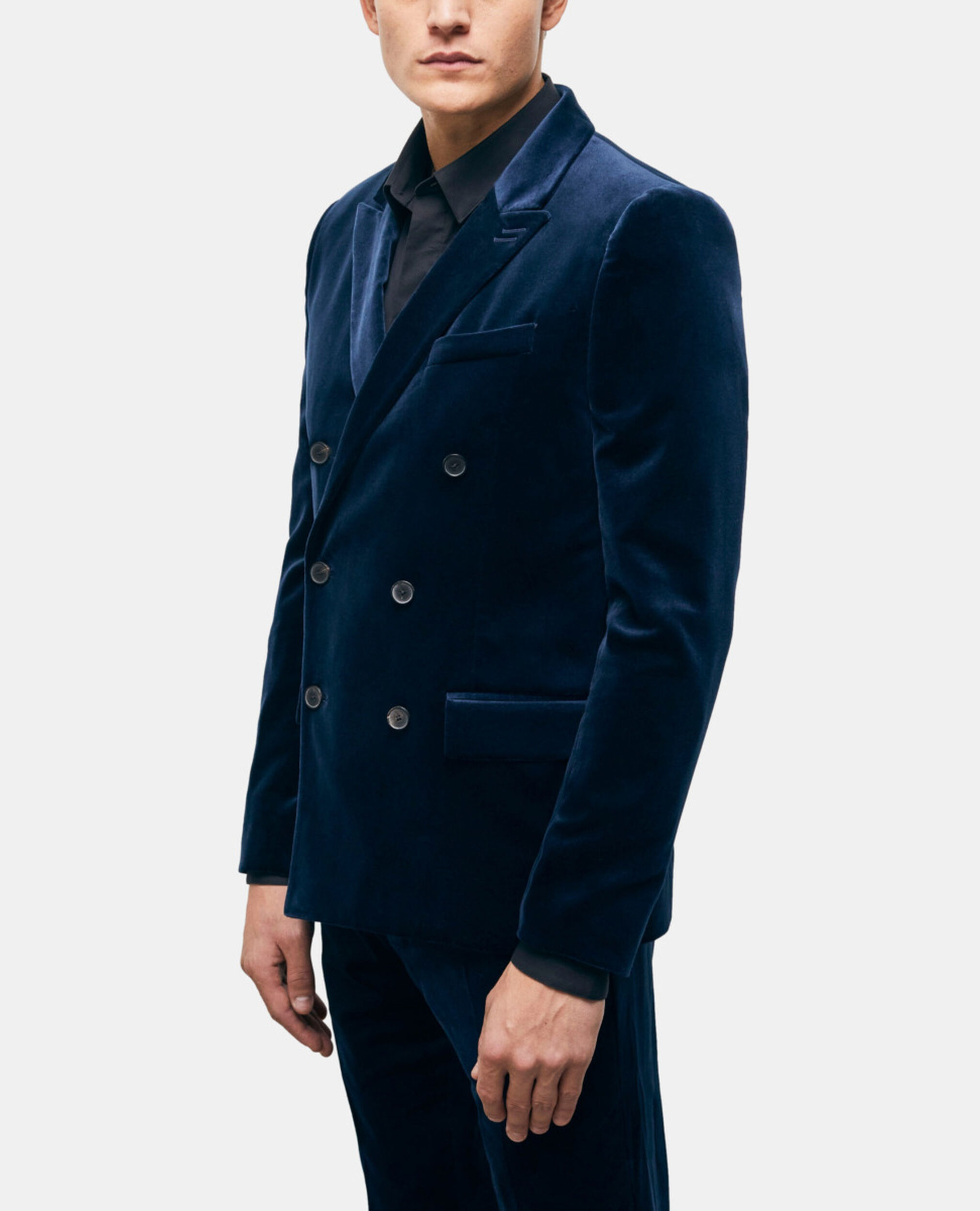 Navy blue suit jacket | The Kooples