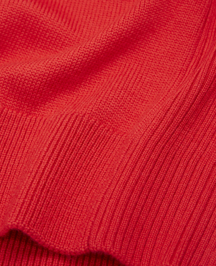 Classic fit red wool sweater with crew neck | The Kooples