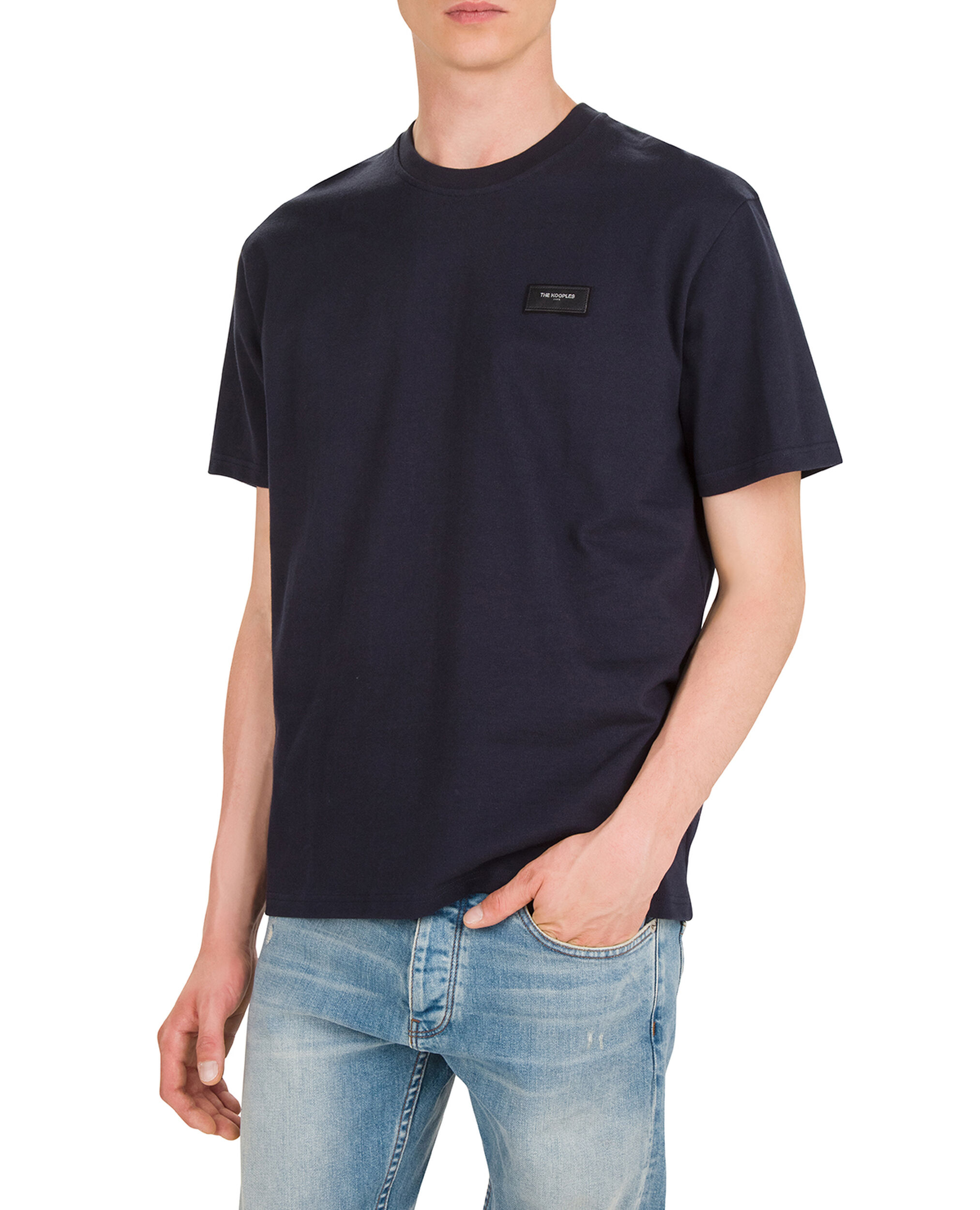 Midnight blue cotton T-shirt | The Kooples