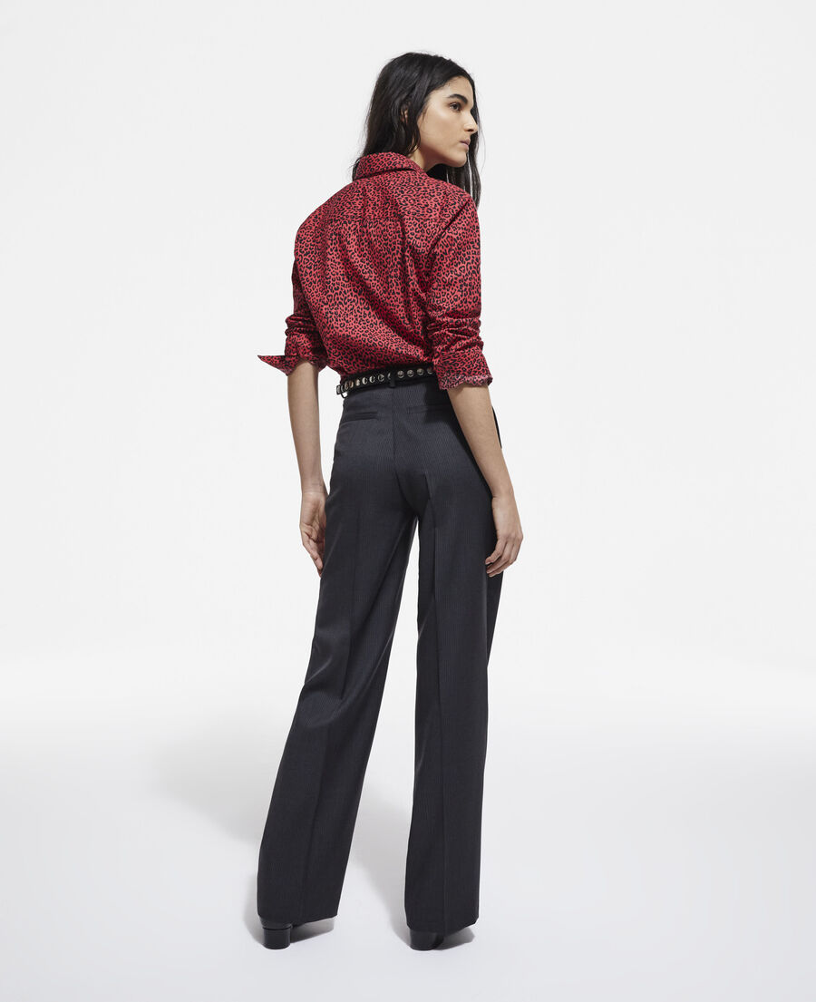 Red leopard print shirt | The Kooples - US