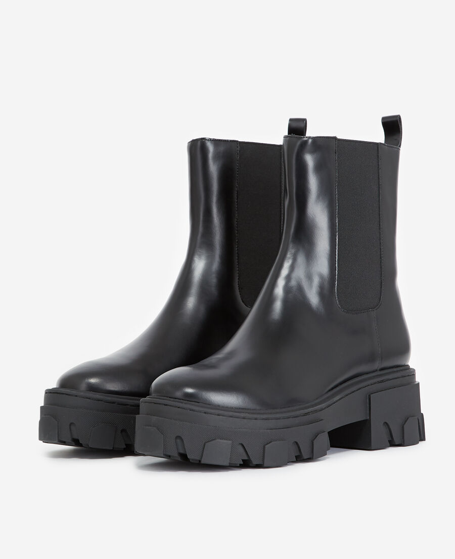 Black platform Chelsea boots | The Kooples
